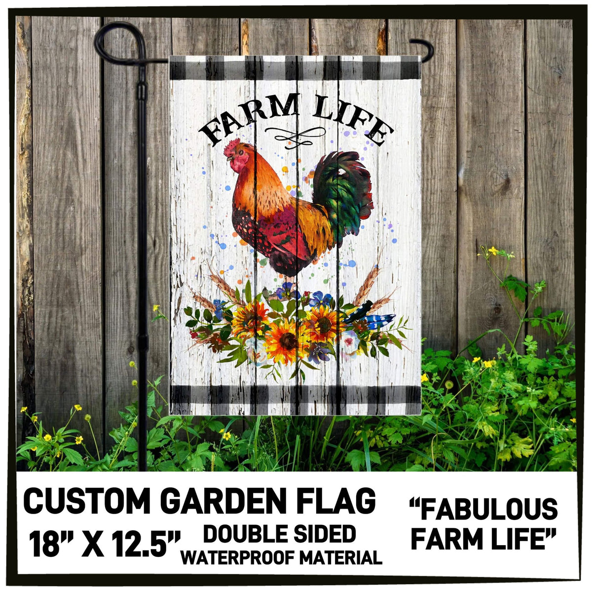 Fabulous Farm Life Garden Flag – Three Generations by Chloe